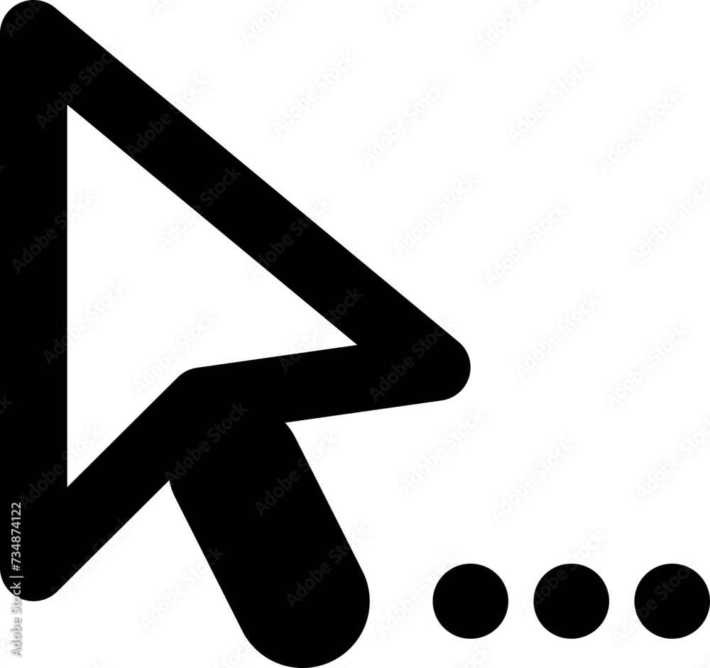 Simple Cursor Icon Set for User Interface Design Stock Vector | Adobe Stock