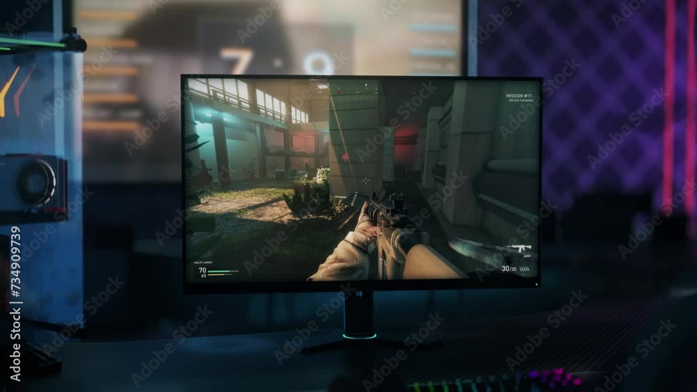 Playing a single-player military combat shooter video game. Trying to ...