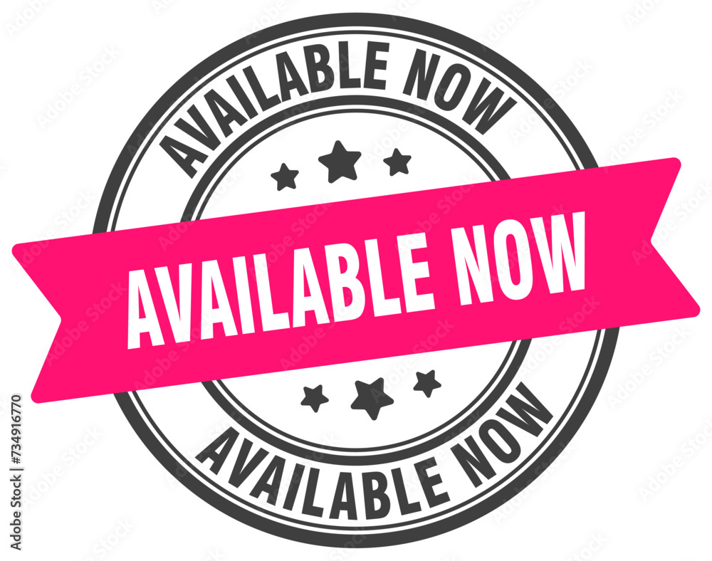 available now stamp. available now label on transparent background ...