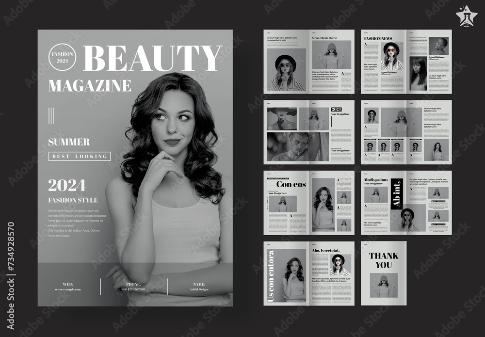 Photo Magazine Template Stock Template | Adobe Stock