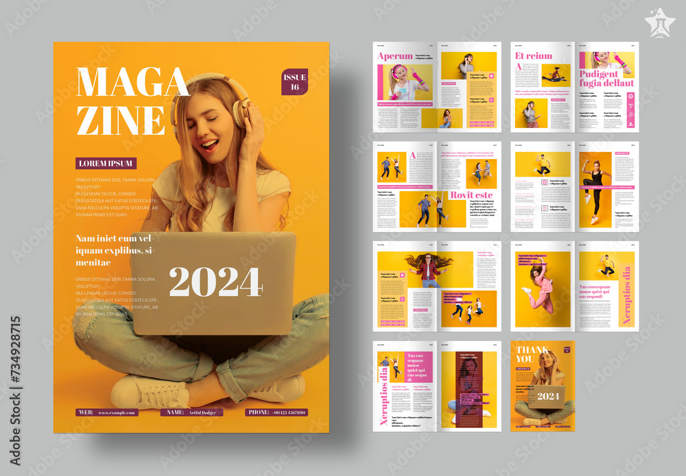 Magazine Layout Stock Template | Adobe Stock