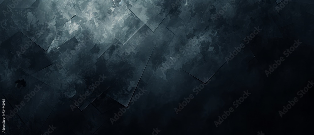 Dark, brooding background with a spectrum of black, forming angular ...
