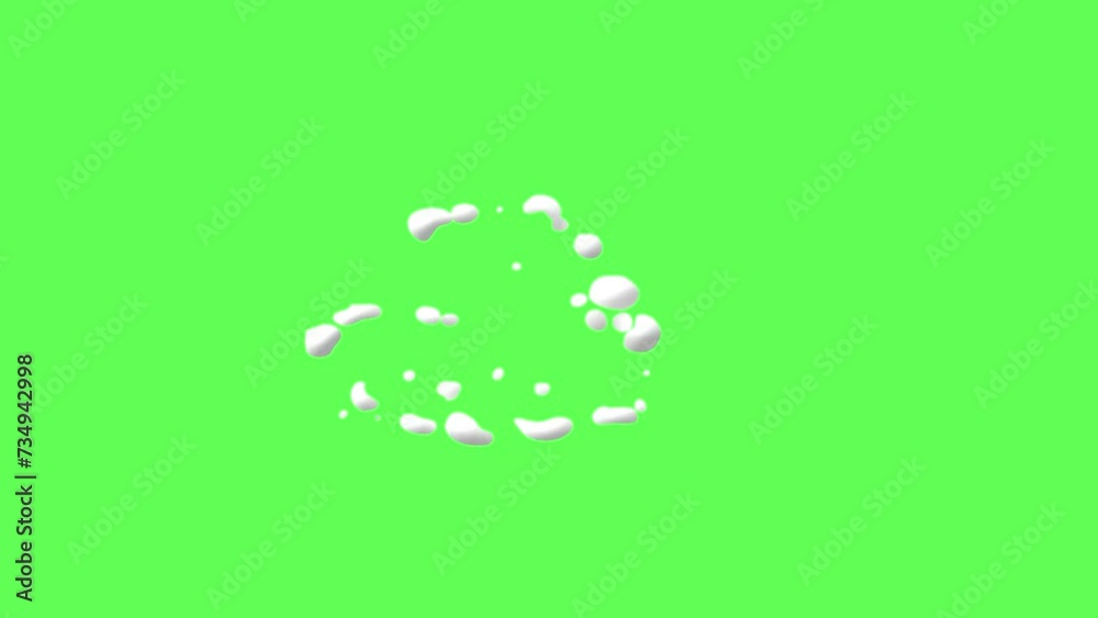 Cartoon smoke explosion on a green screen. Cartoon Smoke transition ...