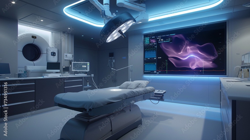 Inside a state-of-the-art endoscopy suite showcasing a holographic ...
