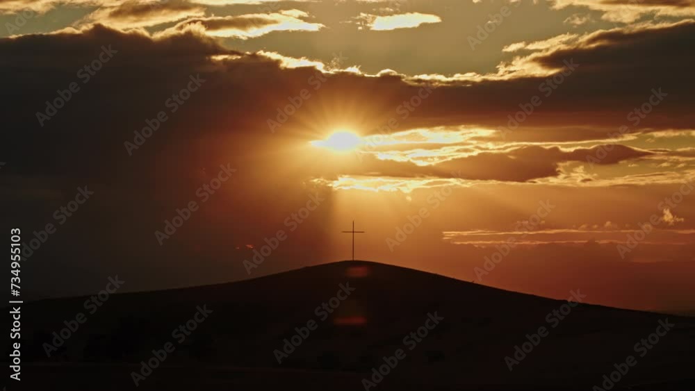 Vidéo Stock Easter. Resurrection of Jesus Christ. The symbol of the ...