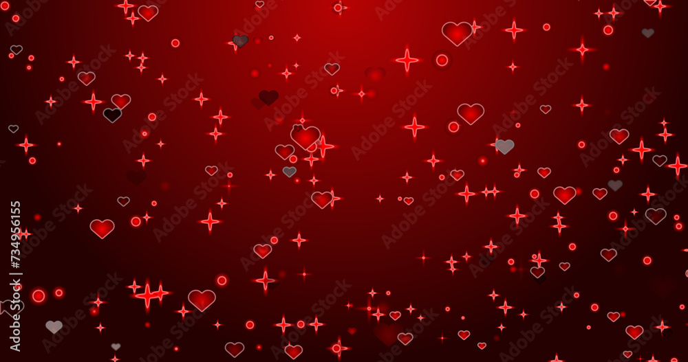 Valentine's Day or marriage red hearts background. red-colored Valentine's Day background for ...