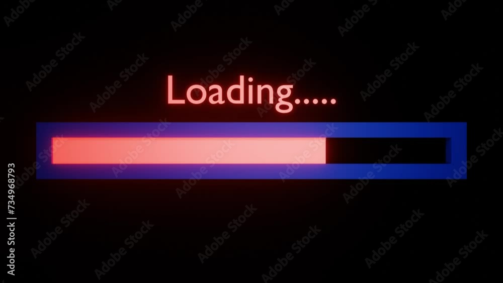 Vidéo Stock Loading bar on black background. Loading done. Retro design ...