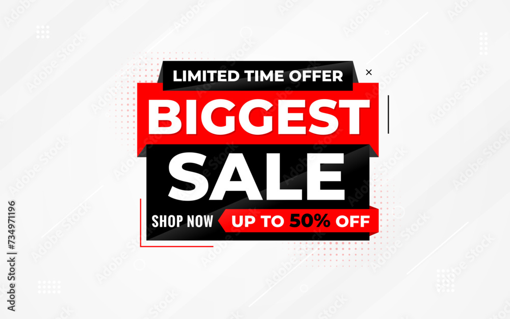 Biggest sale banner. Biggest sale of the year banner. Sale and discounts Biggest sale, Promotion ...