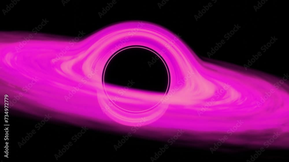 Abstract pink super massive black hole rotation Loop on 4K abstract ...