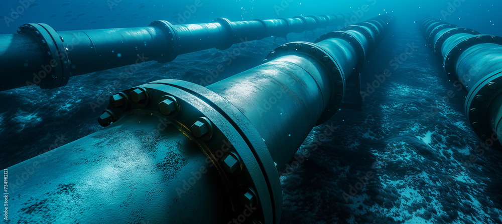 Underwater metal conduit for subsea oil and gas pipeline transport in ...