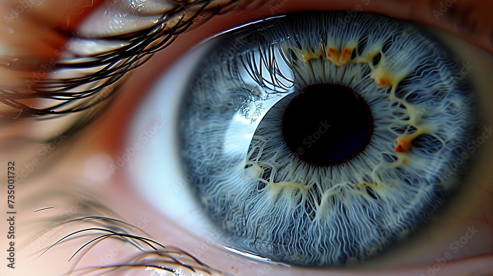 Exquisitely detailed close up of a human eye revealing the intricate ...