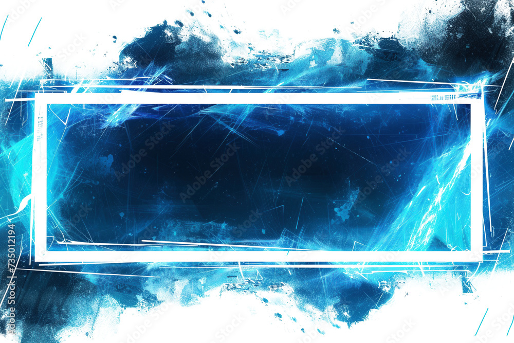 neon blue grunge and scratch effect background texture with transparent ...