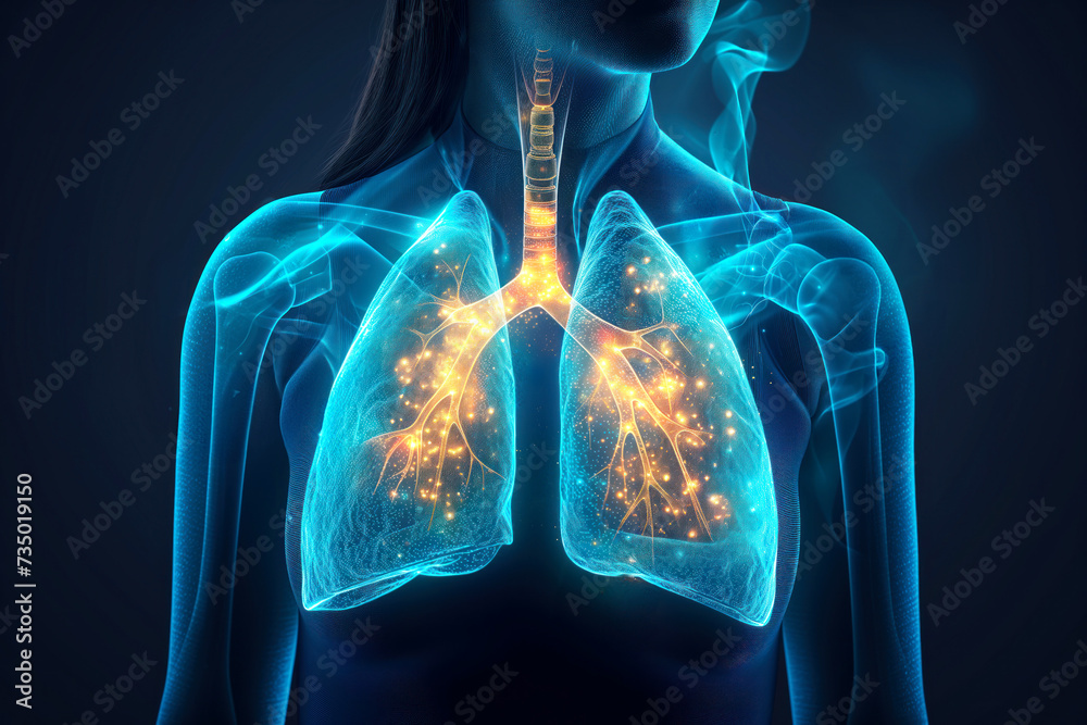Using digital tomography a radiological imaging, doctor examines a ...