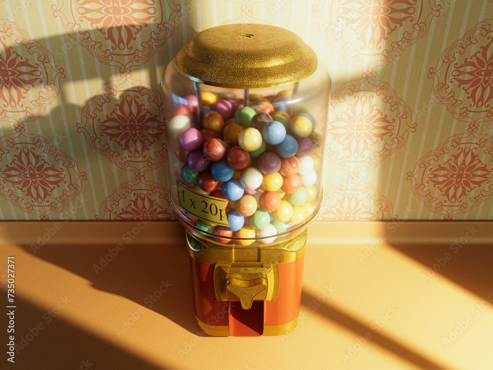 Poster Vintage Gumball Dispensing Machine – Wall Art | UkPosters