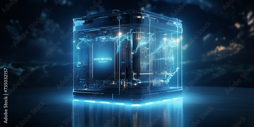 Data storage cabinet Quantum computing database cloud computing concept, Next-Gen Data ...