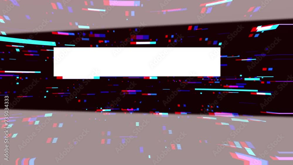 Fast Flickering Digital glitch signal Lines. Horizontal Glitch Lines ...