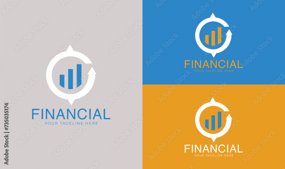 Vetor de Financial growth logo, Finance logo, Economic growth logo ...