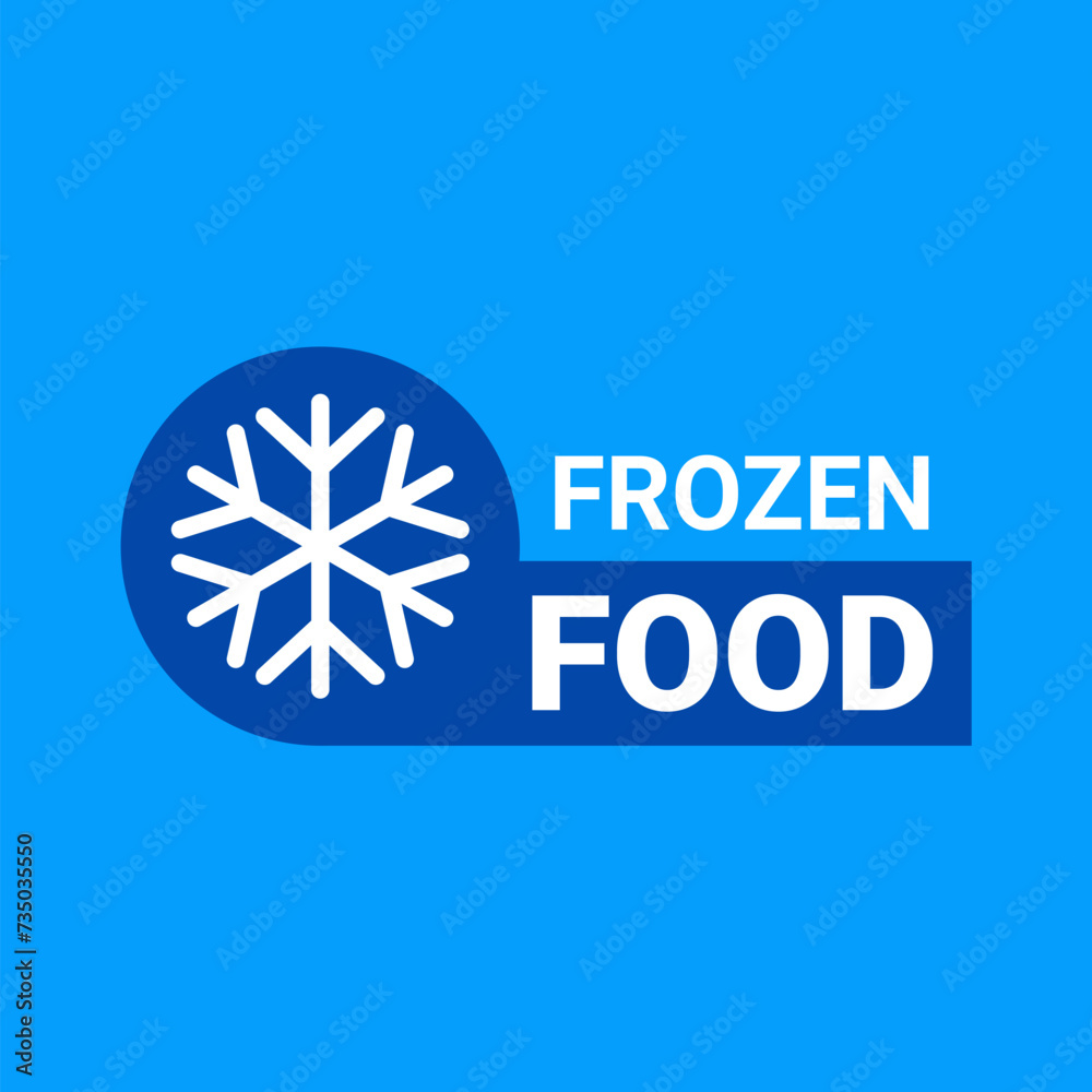 Keep frozen vector logo illustration. Frozen product label badge ...
