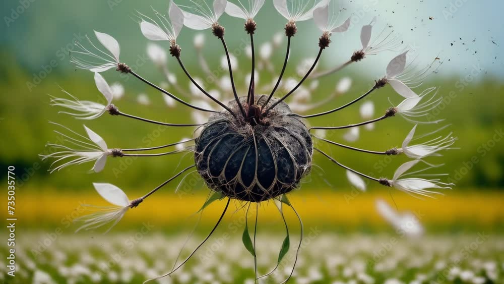 Vidéo Stock Seeds into the wind, capturing the ephemeral beauty and ...