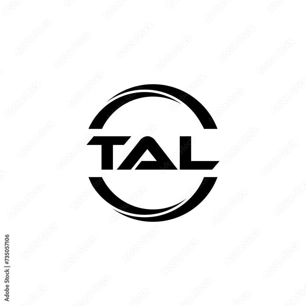 TAL letter logo design with white background in illustrator, cube logo ...