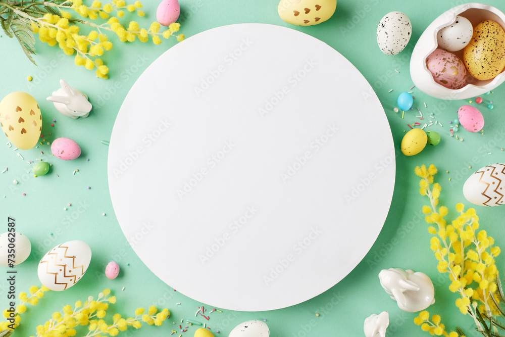 Easter cheer from above: A photo capturing a joyful burst of spring ...