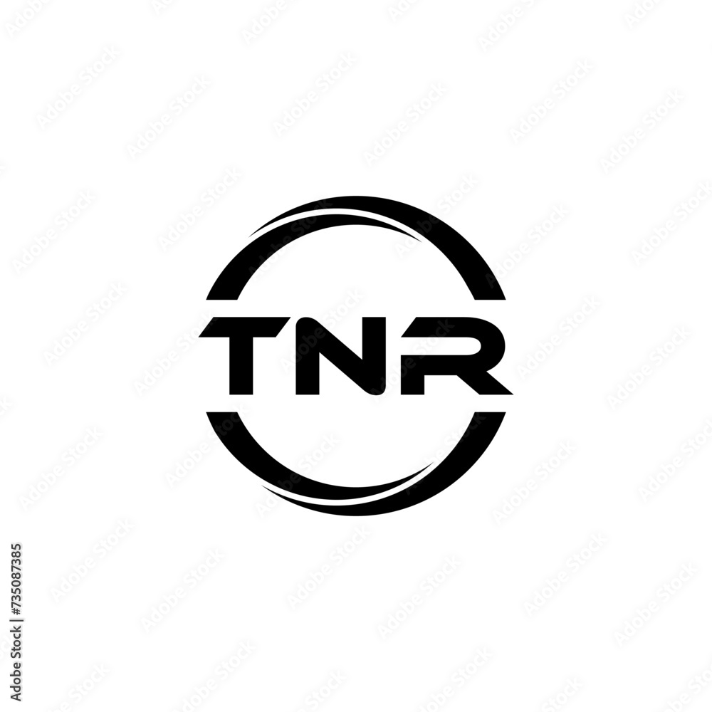 TNR letter logo design with white background in illustrator, cube logo ...