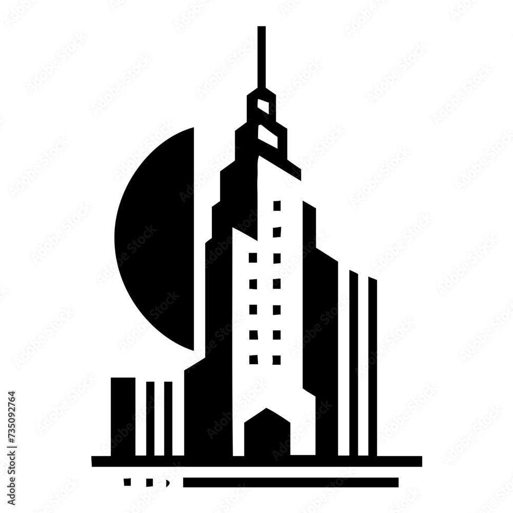 Versatile Building Vector Icon: Modern Architecture Graphics for Real ...