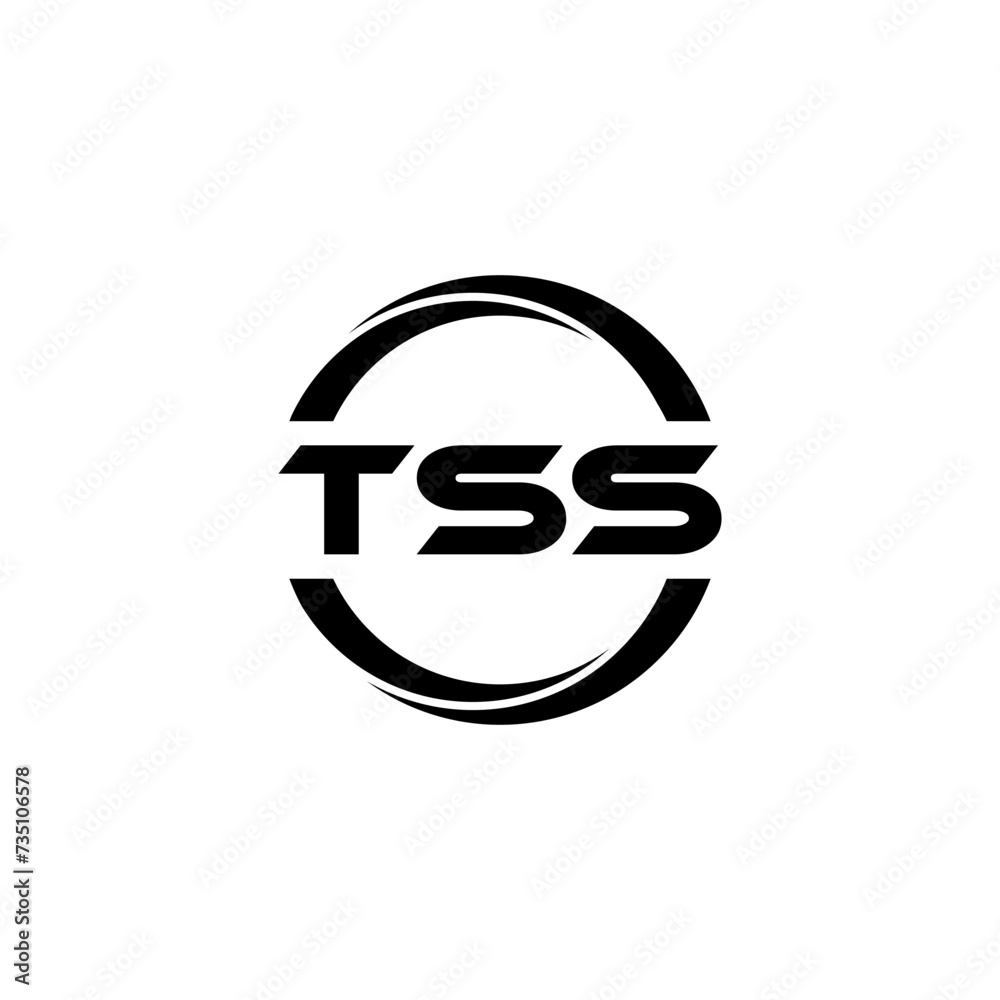 TSS letter logo design with white background in illustrator, cube logo ...