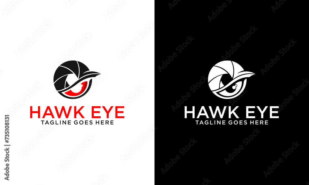 Creative Eagle camera, Eagle eye and shutter abstract logo. Photography ...