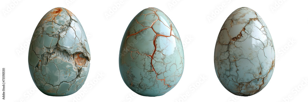 cracked dinosaur egg isolated on transparent background ,generative ai ...
