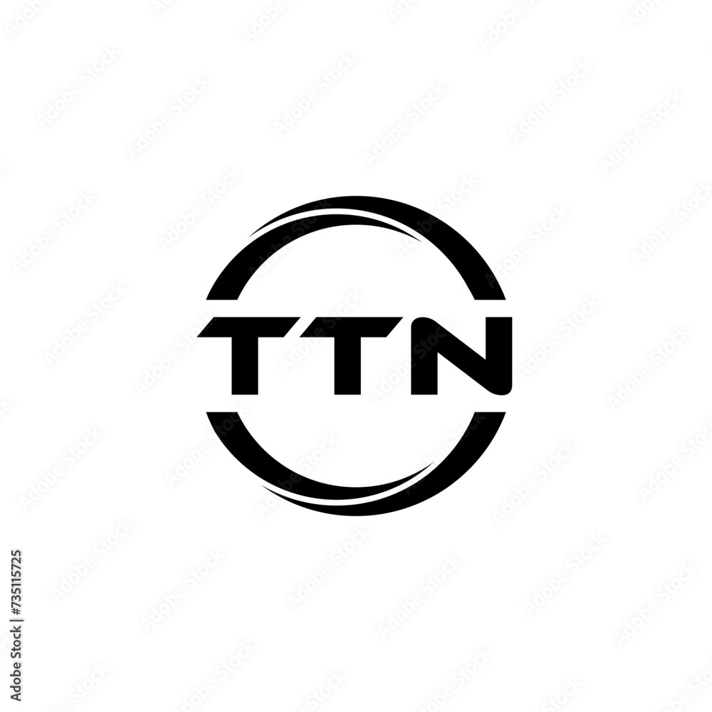TTN letter logo design with white background in illustrator, cube logo ...