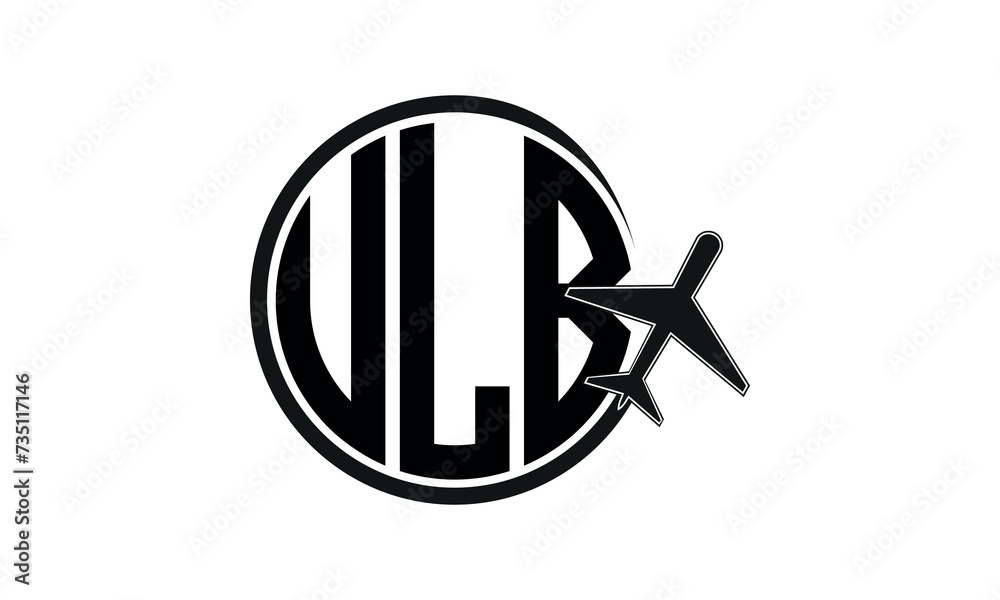 ULB three initial letter circle tour & travel agency logo design vector ...