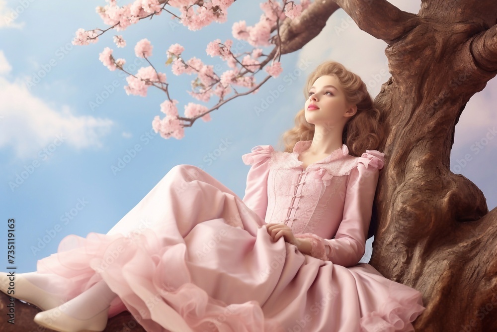 Beautiful photo of the mystical nature of a tree bark princess waking ...