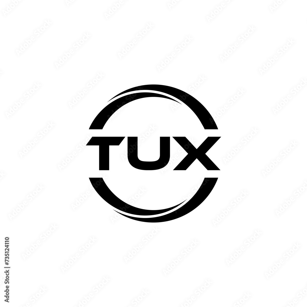 TUX letter logo design with white background in illustrator, cube logo ...