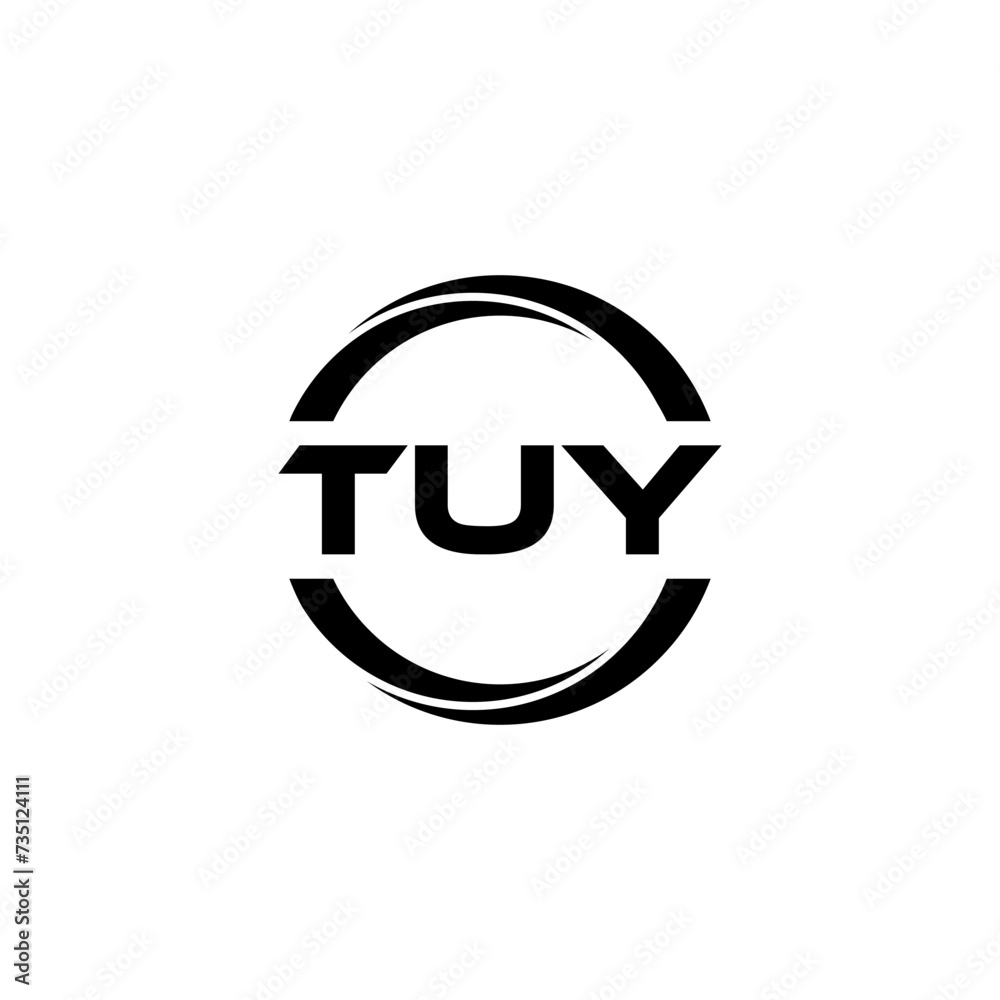 TUY letter logo design with white background in illustrator, cube logo ...