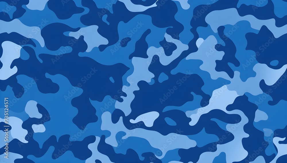 Seamless blue camouflage pattern. Military camouflage pattern ...