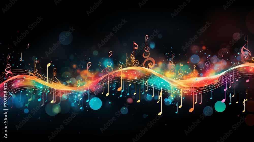 The sound of musical notes is a symbol of beauty and sophistication in ...