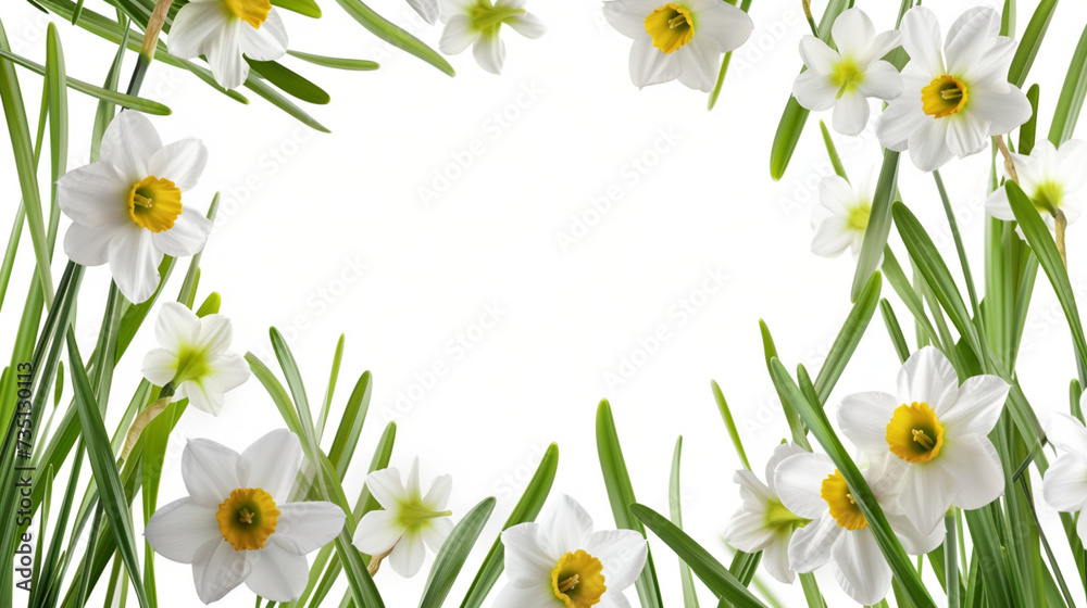 Enchanted Spring: Narcissus Flowers and Grass Filigree, Creating an ...