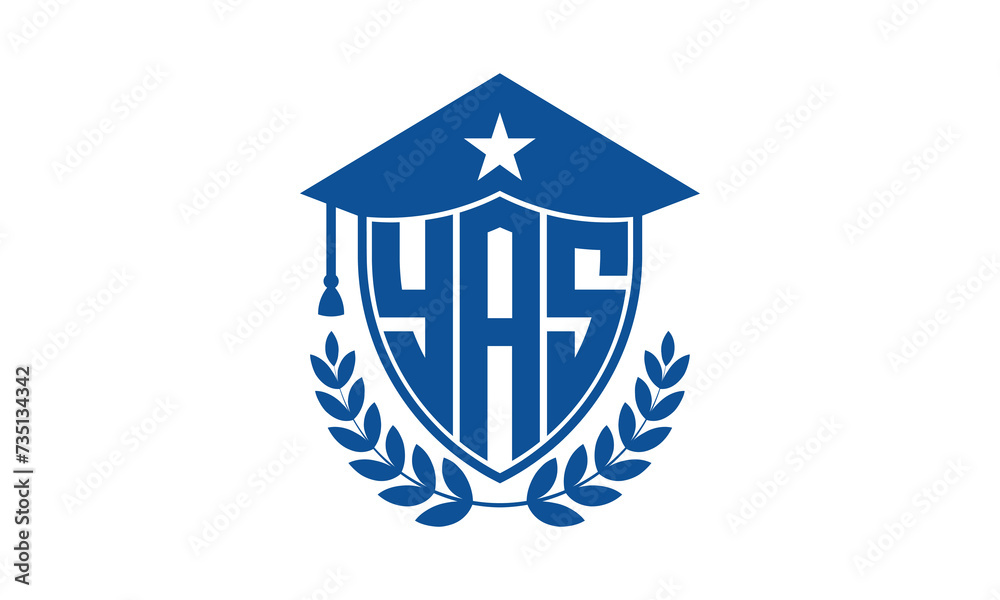 Vetor de YAS three letter iconic academic logo design vector template ...