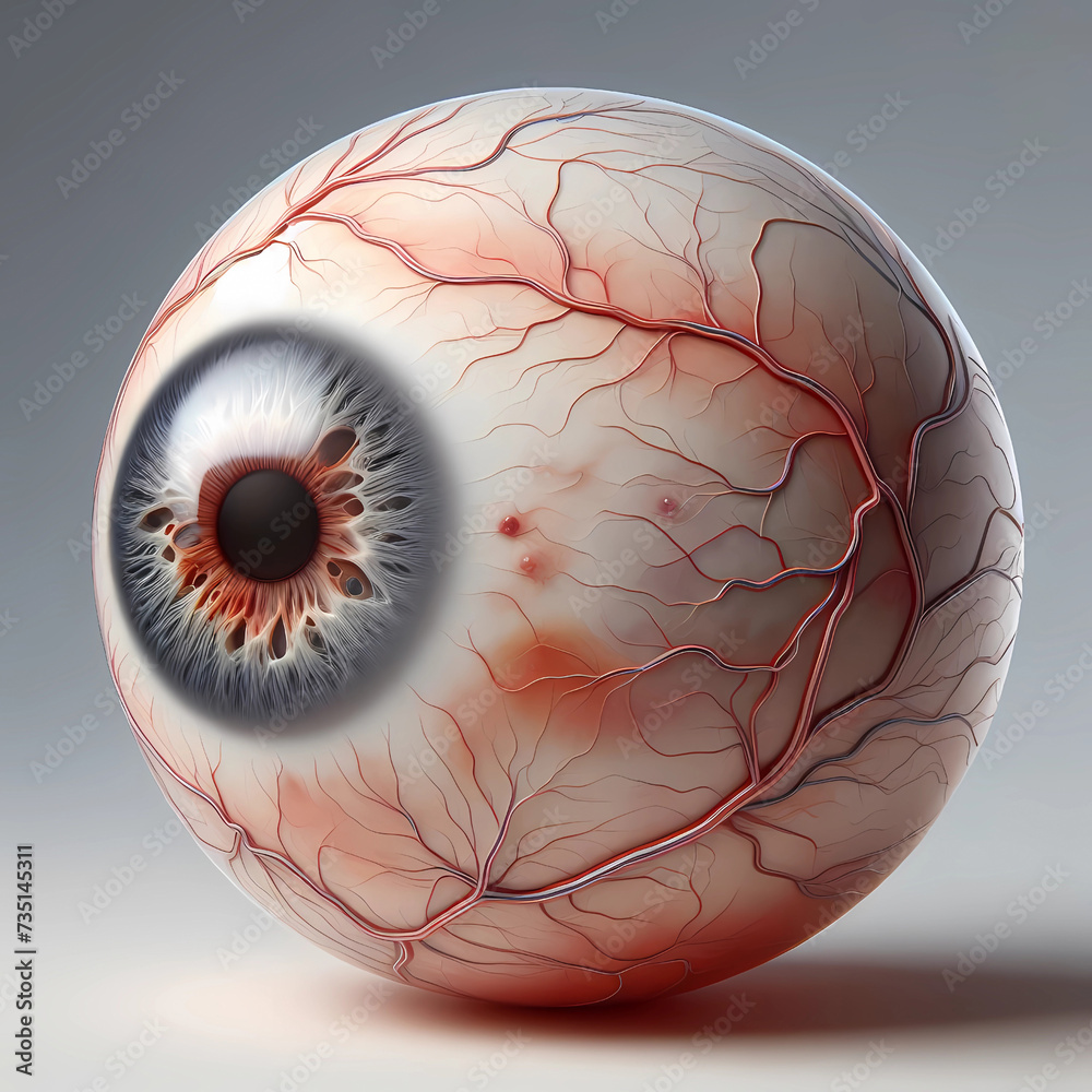 ocular, globo ocular, iris, pupilas, humana, visión, ilustración, azul ...