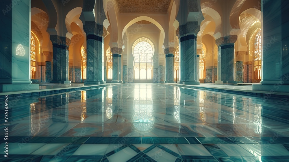 Islamic background with magnificent mosque , creative photograph angles ...