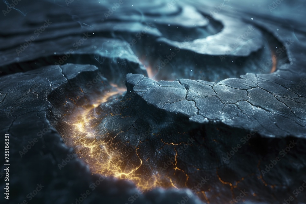 Dynamic Earthquake Energy: Seismic Waves Rippling Through Cracked Earth ...