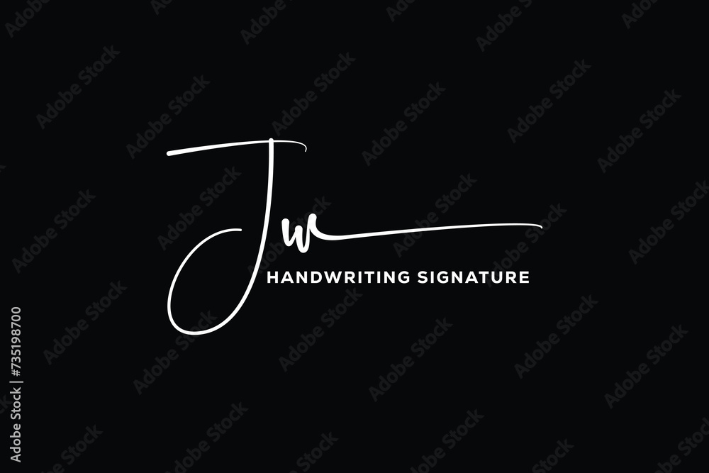 JW initials Handwriting signature logo. JW Hand drawn Calligraphy ...
