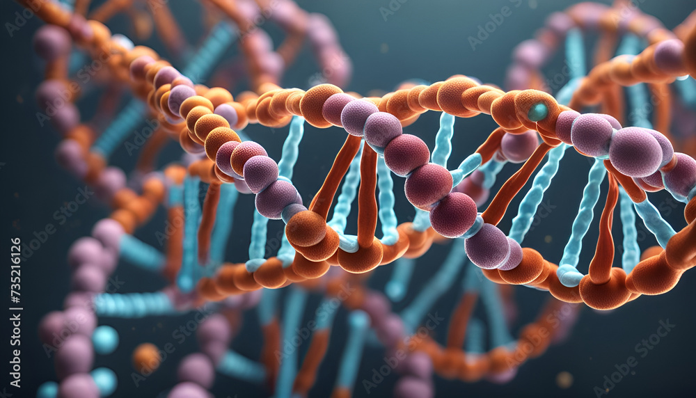 DNA DNS Strang genetisch mikroskopische close up Makro Aufnahme ...