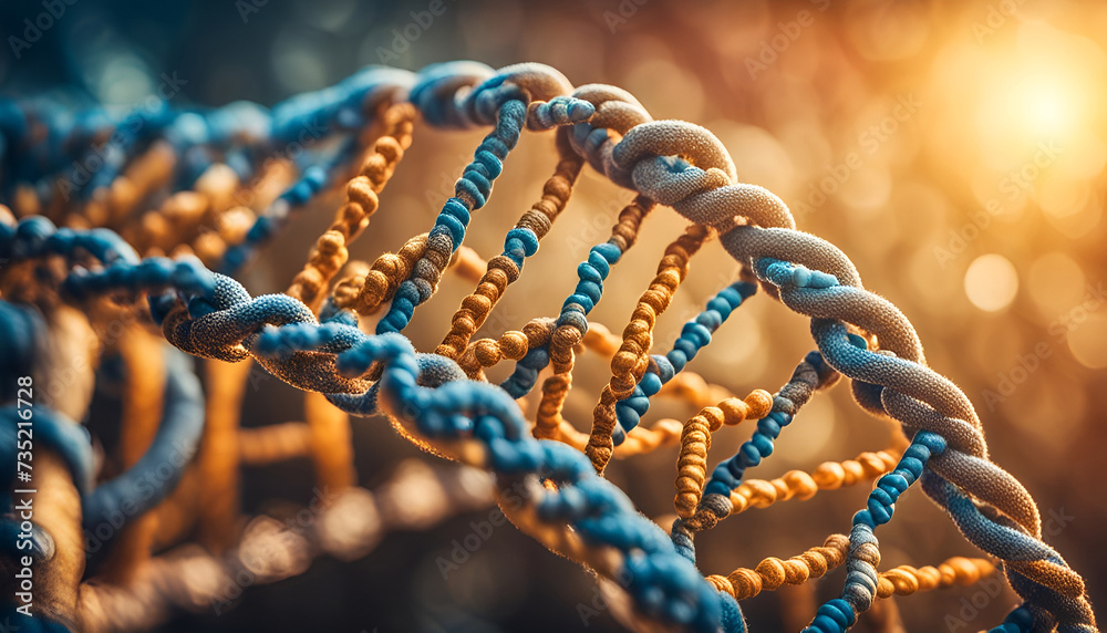 DNA DNS Strang genetisch mikroskopische close up Makro Aufnahme ...