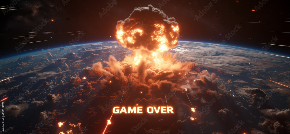Atomic Bomb, Nuclear explosion, Space view, Outside planet Earth, Wallpaper. NUCLEAR TOTAL ...