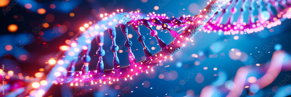Intricate depiction of DNA and chromosomes, highlighting the complexity ...