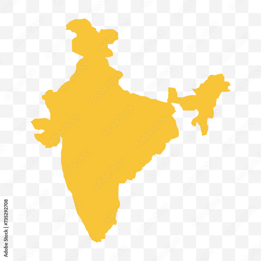 India map with states marking on indian political map vector image ...