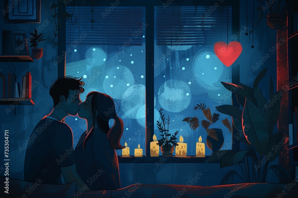 Experience the essence of Valentine's Day with an image illustrating a ...