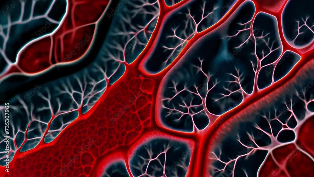 Cells of organisms under a microscope. Illustration of the study of the ...